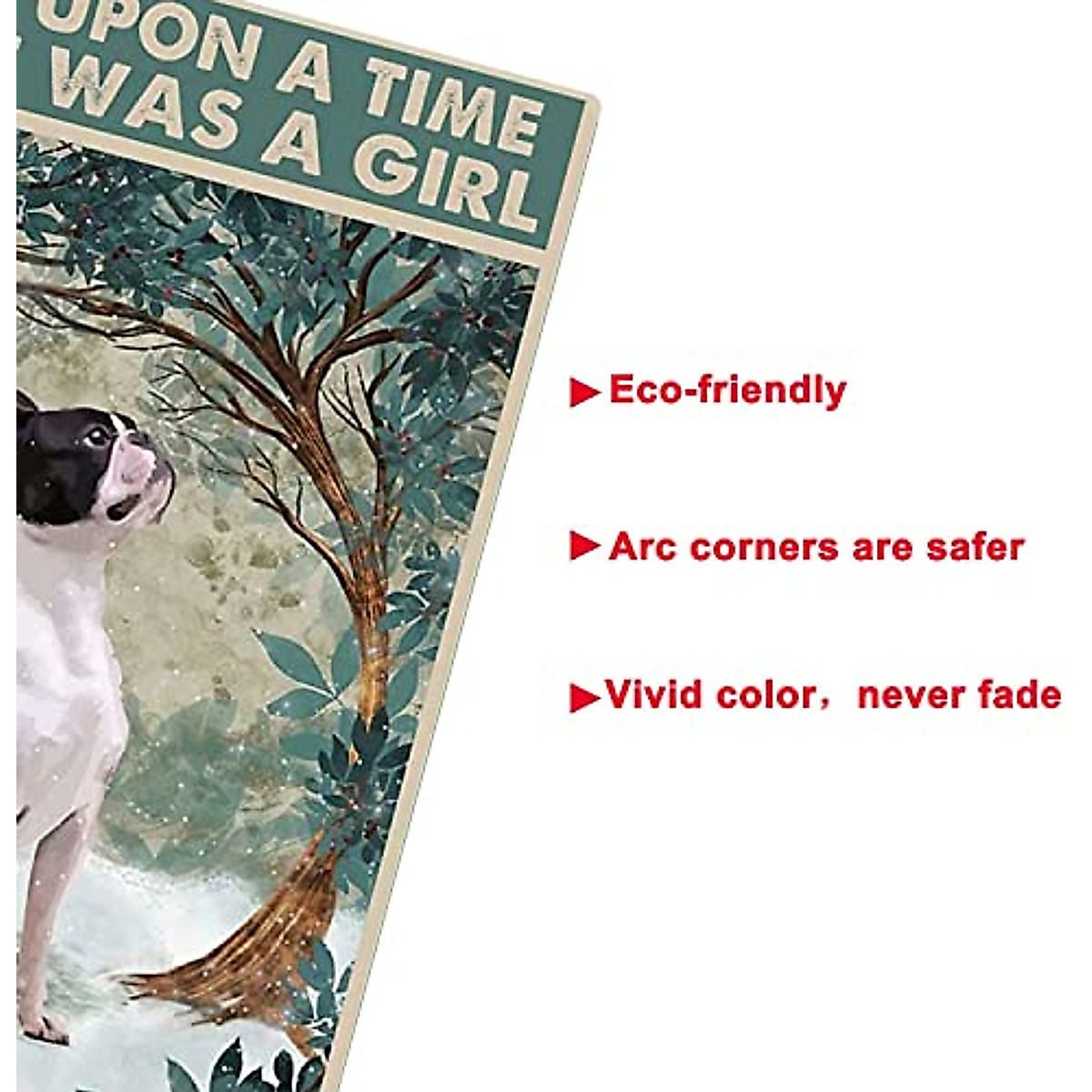 French Fighting Dog Metal Tin Sign,Who Really Loved Boston Terriers Retro Poster Garage Kitchen Wall Plaque Home Decor Cafe Bar Pub Beer Club Poster Painting 8x12 inch