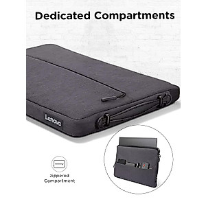 Lenovo Urban Laptop Sleeve 15.6 Inch for Laptop/ Notebook/Tablet Compatible with MacBook Air/Pro Water Resistant - Charcoal Grey