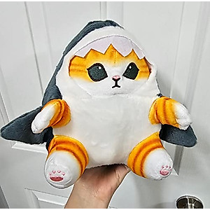 8.1'' Shark Cat Funny Cute Stuffed Animal Doll ，Shark Cat Plush Toy