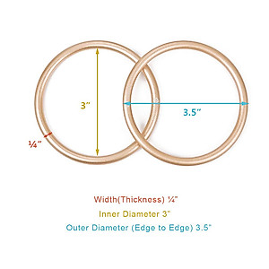 TOPIND 3 inch Aluminum Rings for Baby Slings and Baby Carrier, Sling Rings Wraps Carriers Durable Anodized Aluminum Rings Lead and Nickel Free, lab Tested for Strength and Safety (Rose Gold)