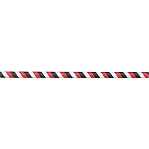 Havercamp 12 Count Red, Black and White Drinking Straws Team Colors Party Collection