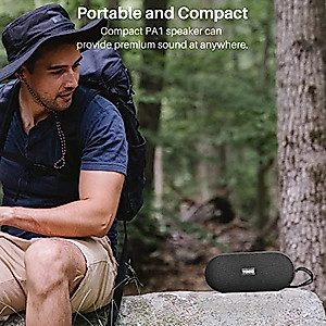 TOZO PA1 Bluetooth Speakers with 20W Stereo Sound, 25H Playtime, IPX7 Waterproof Portable Wireless Speakers with EQ Mode APP Control, Dual Pairing Two Speakers for Home, Outdoor Travel, Black