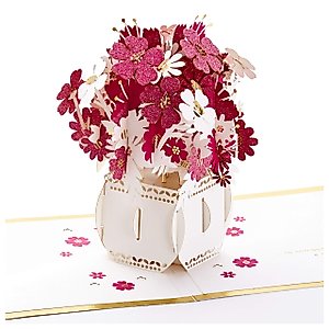 Hallmark Signature Paper Wonder Pop Up Mothers Day Card (Flowers in Vase, Make the World More Beautiful)