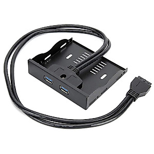 Gojiny USB Front Panel 3.5 inch USB 3.0 Floppy Front Panel 19 Pin to 2 Interface USB3.0 HUB