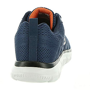 Skechers Men's Track Moulton Oxford, Navy/Orange, 13 Wide
