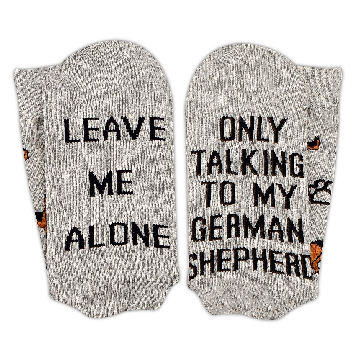 TSOTMO German Shepherd Dog Pet Lover Socks Leave Me Alone Only Talking To My German Shepherd Today Socks Gift for Dog Lover (Shepherd)
