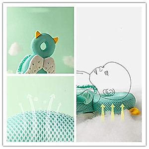 Baby Head Protector & Baby Knee Pads for Crawling, Adjustable Toddlers Head Safety Pad Cushion Backpack, Baby Back Protection for Crawling & Walking, for Age 5-24Months (Bee)