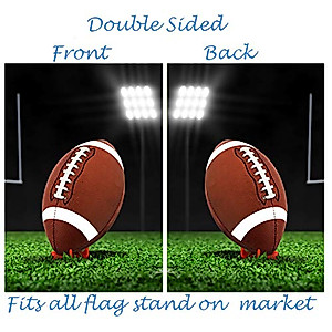 ShineSnow American Football On Field Ball Team Game House Flag 28" x 40" Double Sided Polyester Welcome Yard Garden Flag Banners for Patio Lawn Home Outdoor Decor