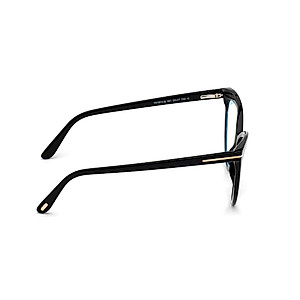 Eyeglasses Tom Ford FT 5674 -B 001 Shiny Black/Blue Block Lenses