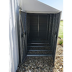 Arrow Shed 4' x 7' Yardsaver Compact Galvanized Steel Storage Shed with Pent Roof