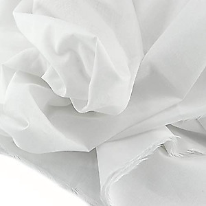 Rose Flavor Cotton Muslin Fabric 2 OZ 58 Inches Wide 1 Yard(White)