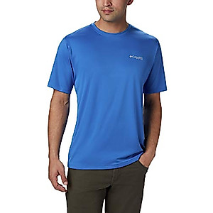 Columbia Men's Pfg Zero Rules Short Sleeve Shirt, Vivid Blue, X-Small
