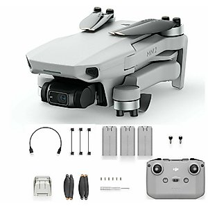CAMRISE Original DJI Mini 2 Drone Quadcopter Ready To Fly 3 battery Bundle (Renewed)