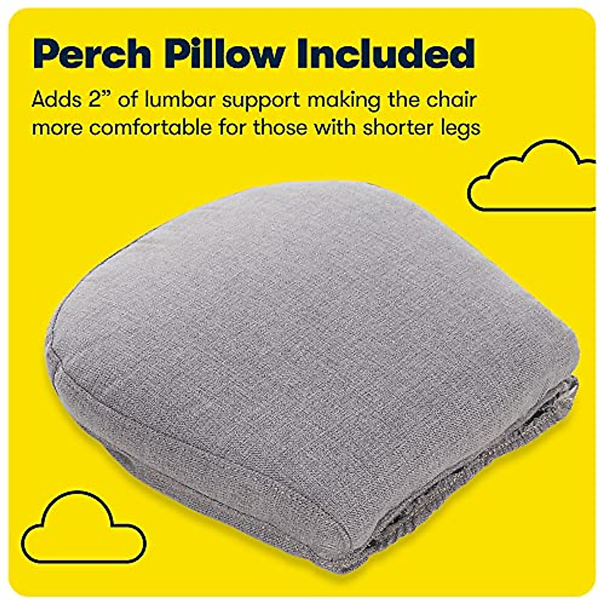 Serta Works Executive Office Chair with Back in Motion Technology, Seamless Light Gray Fabric