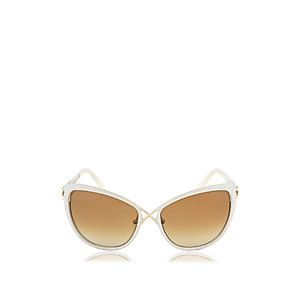 Tom Ford Celia Sunglasses, Ivory/Gold, 59-17-130