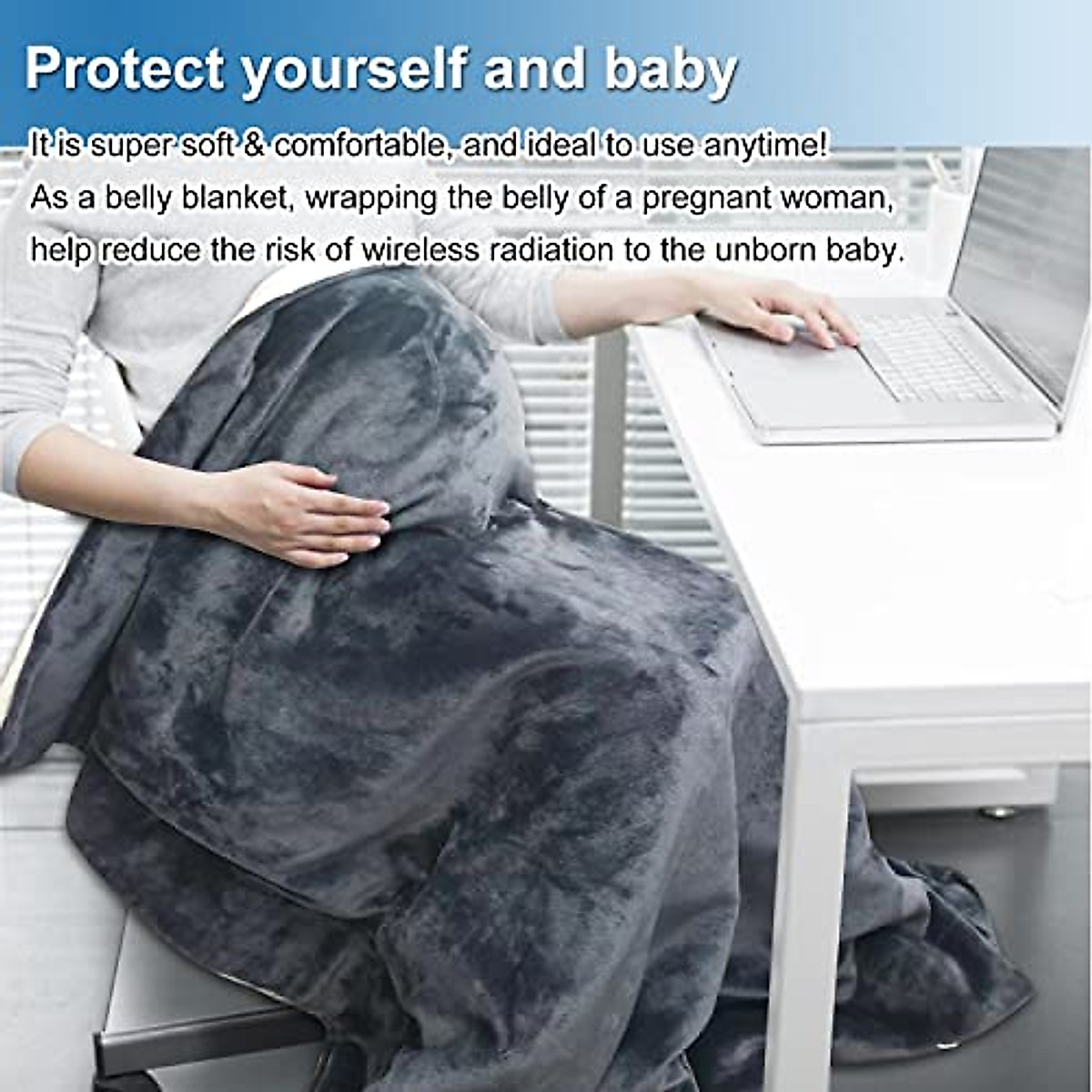 TANG SMALL FISH Faraday Blanket - As Protection Cover for Large Protective Belly Pregnancy Blanket Faraday Fabric Blanket, Size 50" x 60" - This is Not a Faraday Cage