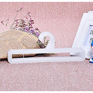 WellieSTR (Pack of 50 Plastic Hangers,Towel/Scarf/Legging Hangers, 21cm/8.3" - White