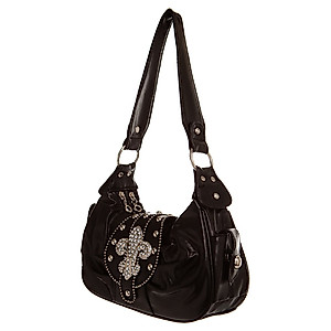 Fluer De-Lis Classic Hobo Shoulder Handbag by Handbags For All