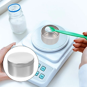 ULTECHNOVO 2pcs Aluminum Tin Jar Refillable Containers Sampling Jar with Lid Round Tin Container for Labs Soil Cosmetic