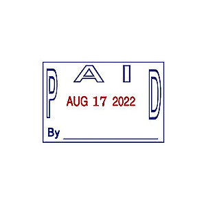 COSCO 2000 Plus 2-Color Paid Dater (COS011033), Blue