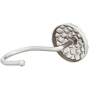 Amazon Basics Shower Curtain Hooks - Hammered Circle, Nickel