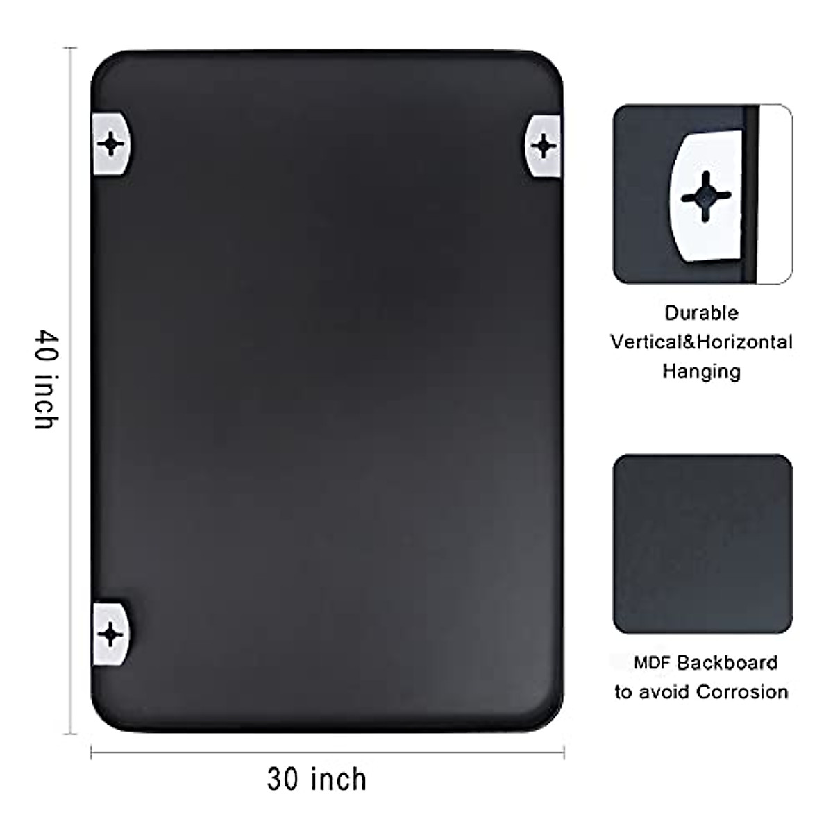 Wall Mirror 30x40 Inch Bathroom Mirror Wall-Mounted Mirror 40 x 30 Vanity Mirror for Vertical or Horizontal Hanging Rectangle Modern Mirror with Black Frame