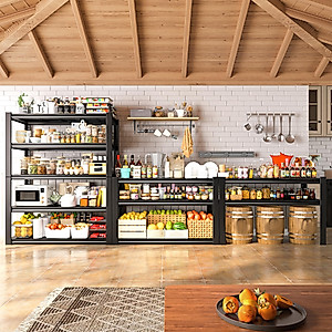 REIBII Garage Shelving Heavy Duty Storage Shelves Load 2500Lbs Adjustable Garage Shelves Heavy Duty Shelving 5-Tier Metal Shelving Unit Garage Storage Shelves Utility Racks, 40" W x18 D x72 H, 3 Pack