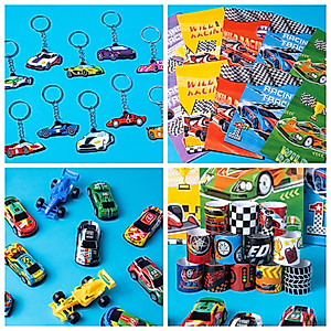 VIZOZEN Race Car Party Favors Set Race Cars Kids Race Car Themed Birthday Party Supplies Goodie Bag Fillers