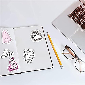 100PCS Cartoon Cute Ghost Stickers Cute Packaging Colorful Waterproof Stickers Vinyl Art Stickers for Water Bottles,Skateboards Guitars Helmets Laptops,and for Teenagers Girls,Boys Gift
