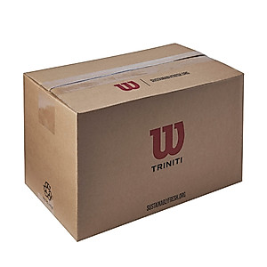 WILSON Tennis Balls Triniti, 72 Balls, Cardboard 100% Recyclable, Yellow, WR8201501