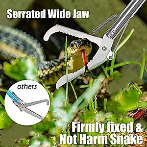 IC ICLOVER 52 Inch Snake Tong + 39.3 Inch Snake Hook, Upgrade Extra Long Professional Grabber & Collapsible Snake Hook, Best Tool Set for Moving Rattle Snake Corn Snake Kingsnakes Lizard Reptiles
