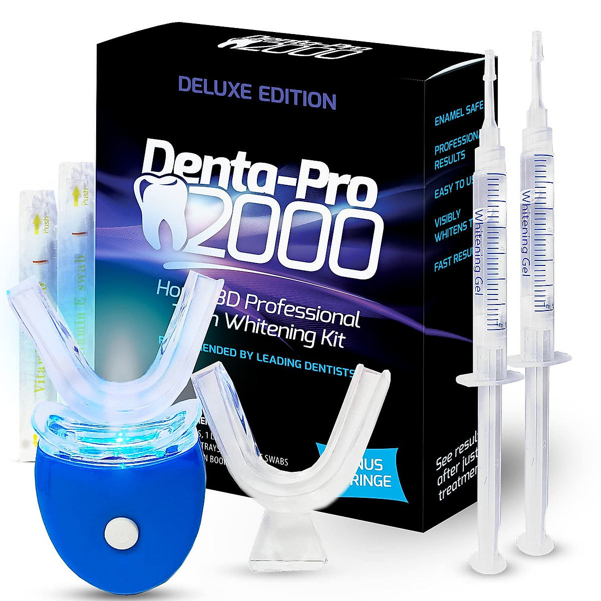 At Home Deluxe 3D Teeth Whitening Premium Kit By DentaPro2000 - If you Want Immediate Results This Is The kit To Use!