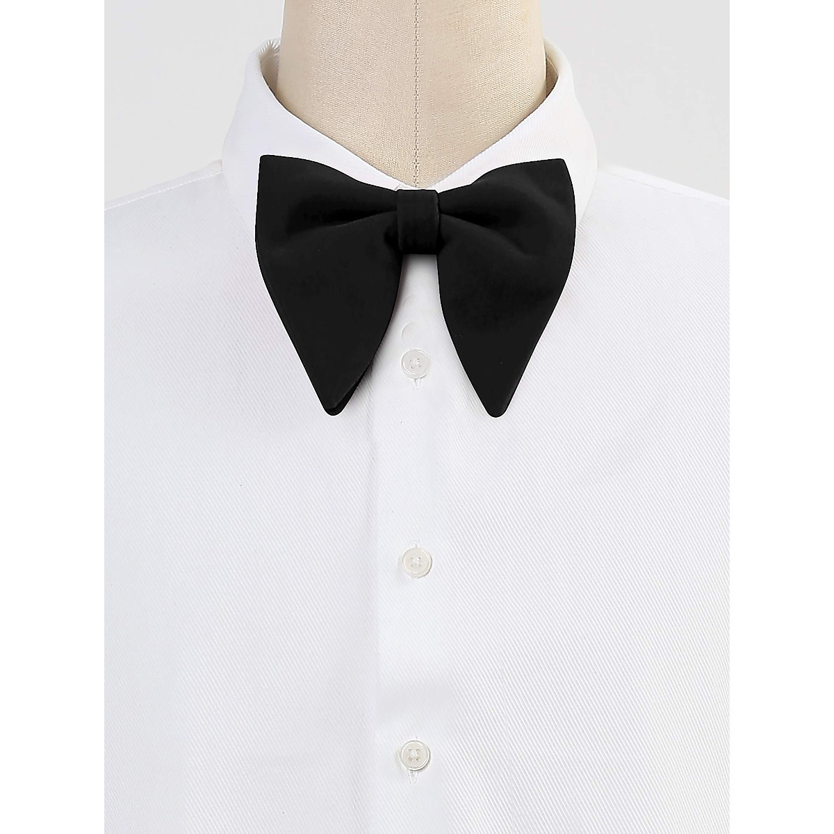 Allegra K Solid Pre-tied Bow Ties for Women Men Formal Party Prom Bowties Velvet One Size Black