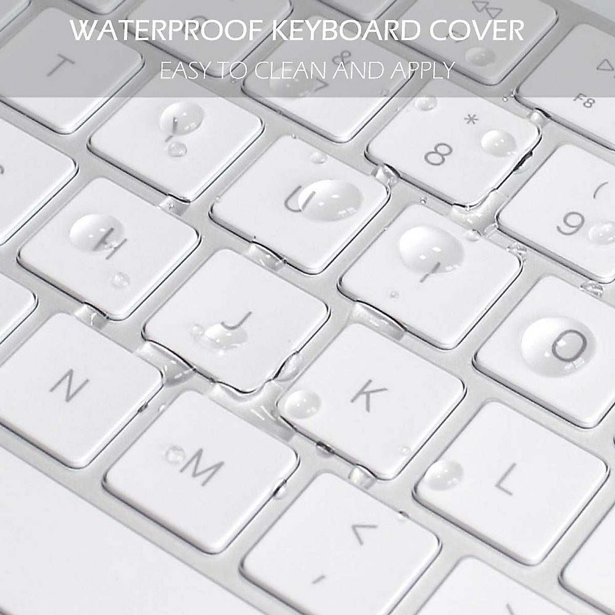 ProElife Keyboard Cover Skin for 2018-2017 Apple Magic Keyboard with Numeric Keypad A1843 US Enter MQ052LL/A Wireless Bluetooth Keyboard Ultra Thin Full Size TPU Protector, 0.13 mm, Transparent Clear