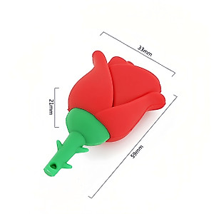 WooTeck 64GB Cartoon Lovely Rose Flower USB Flash Drive