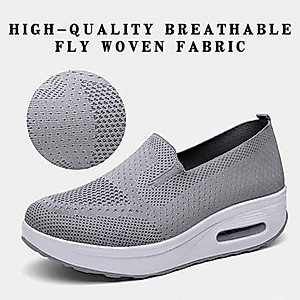 Fitsshoes Women Orthopedic Sneakers,Slip-On Light Air Cushion Orthopedic Sneaker Platform Diabetic Walking Shoes (Black,41)