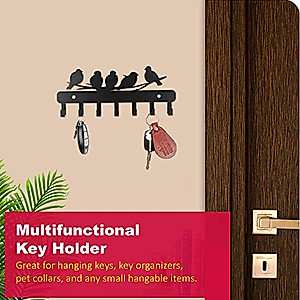 SEHAZ ARTWORKS Key Holder Wall Mount | Key Hooks for Wall | Key Rack | Key Hanger (7 Hooks, Brown)