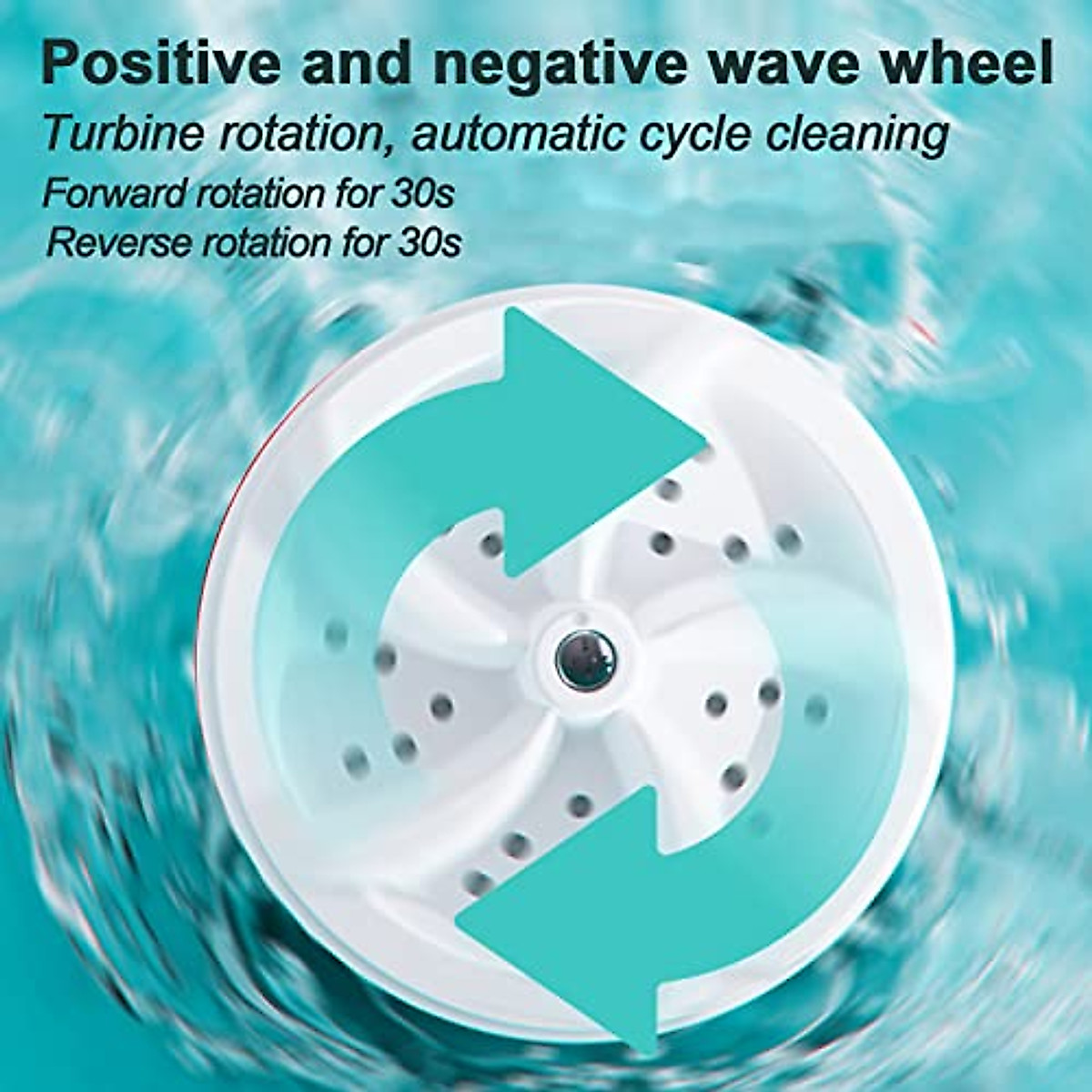 Portable Washing Machine Mini Washing Machine with Suction Cups USB Powered Ultrasonic Turbo Washing Machine & Dishwasher Suitable for Home, Business, Travel, RV, Apartment, College Room