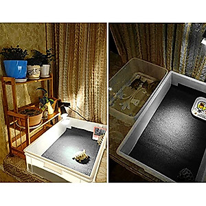 Mechpia 47" x 24" Large Reptile Carpet Terrarium Liner Bedding Reptile Substrate Mat Tank Accessories for Bearded Dragon Snake Lizard Tortoise Leopard Gecko (Grey)