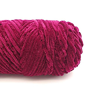 Dsxnklnd Velvet Chenille Yarn for Hand-Knitted Crochet Thread DIY Craft Scarf Sweater