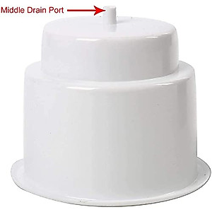 Amarine Made 4Pcs Recessed Drop in Plastic Cup Drink Can Holder with Drain for Boat Car Marine Rv (White)