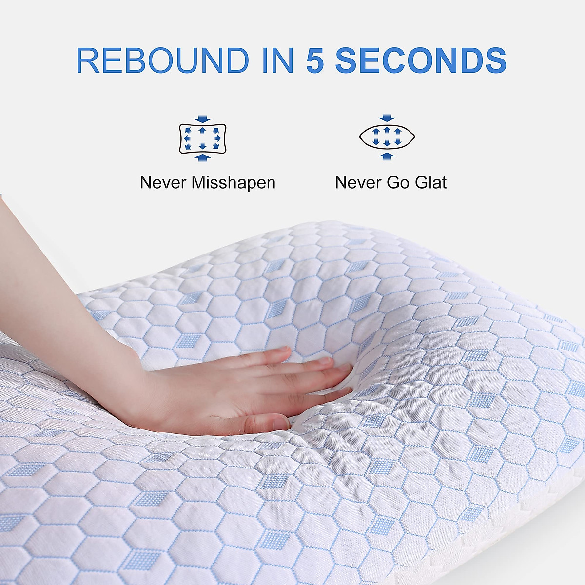 ESHINE Full Body Pillows for Adults - Full Body Pillow for Sleeping/Gel Infused Cooling Pillows/Shredded Memory Foam Pillows, Oeko-TEX/CertiPUR-US Certified, 20x54 Long Pillows…