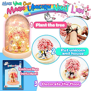 YOFUN Make Your Own Unicorn Night Light - Unicorn Craft Kit for Kids, Arts and Crafts Nightlight Project Novelty for Girl Age 4 to 9 Year Old, Unicorns Gifts for Girls
