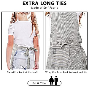 TeddSnow Daily Kids Apron, Toddler Cotton Adjustable Bib Chef Apron with Pocket, For Children Age 2 to 5 years, Boys Girls