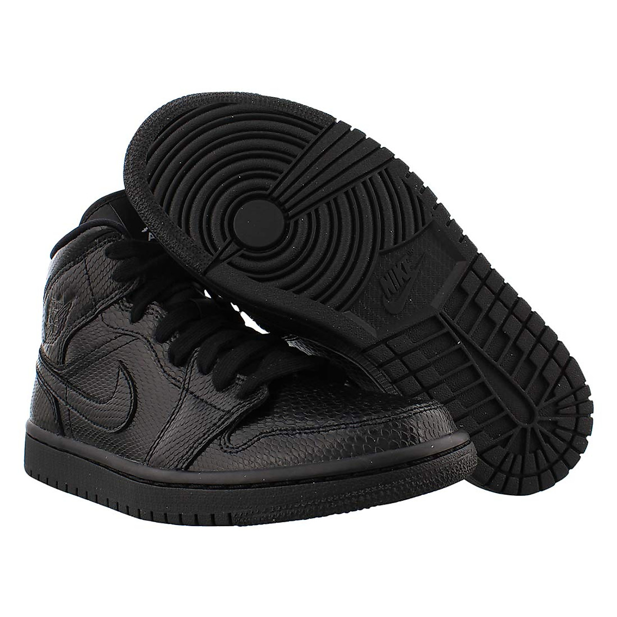 Nike Men's Air Jordan 1 Mid Shoes, Black White, 11