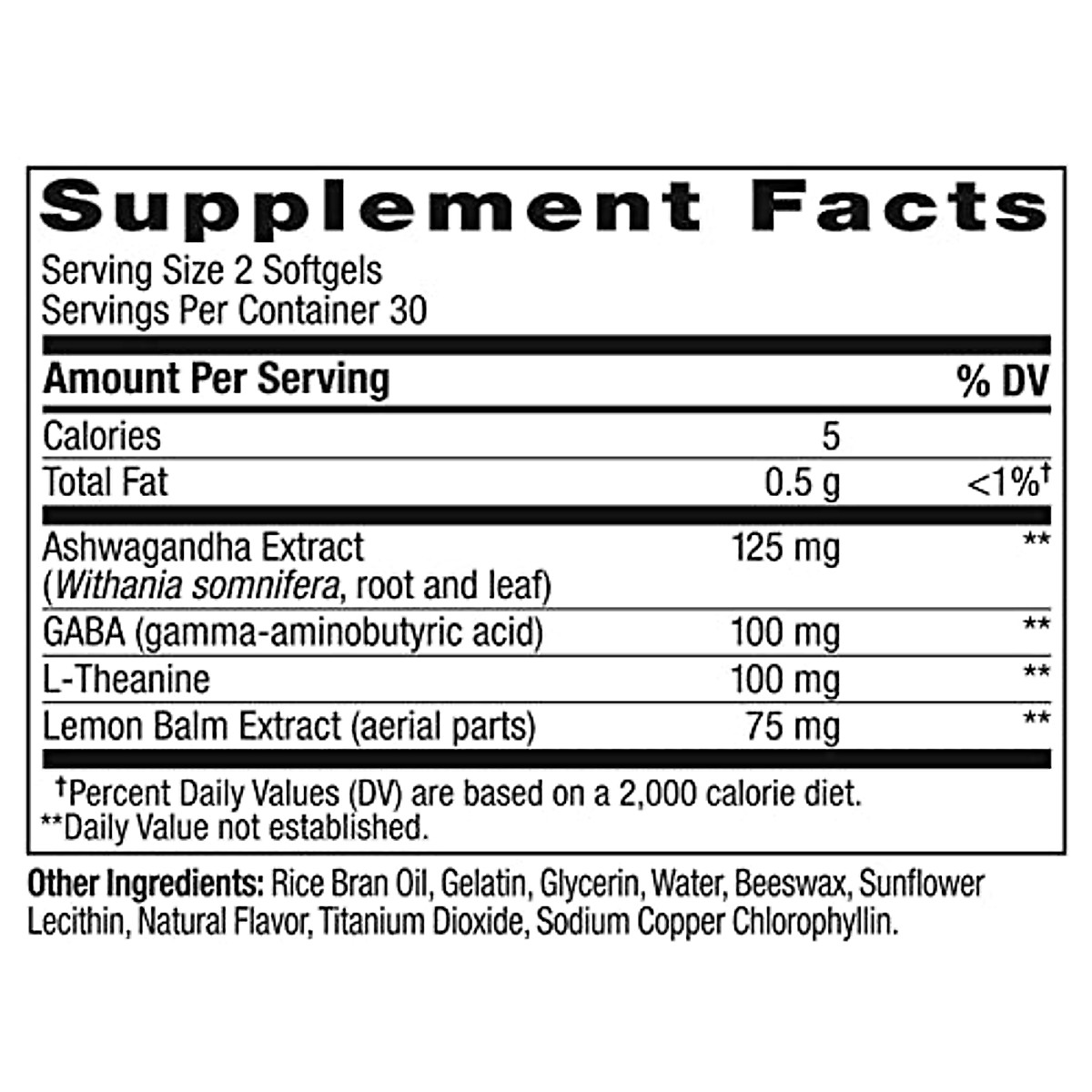 OLLY Ultra Strength Goodbye Stress Softgels, GABA, Ashwagandha, L-Theanine and Lemon Balm, Stress Relief Supplement - 60 Count