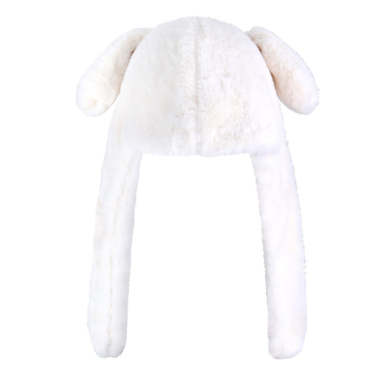 Roffatide Anime Cinnamoroll Dog Ear Moving Jumping Hat Fluffy Beanie Cap Soft Warm Winter Head Wear Cute Hats for Women Beige