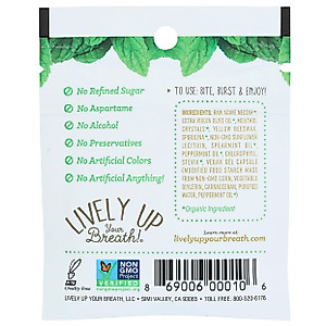 LIVELY UP YOUR BREATH Mint Breath Freshener, 0.16 OZ