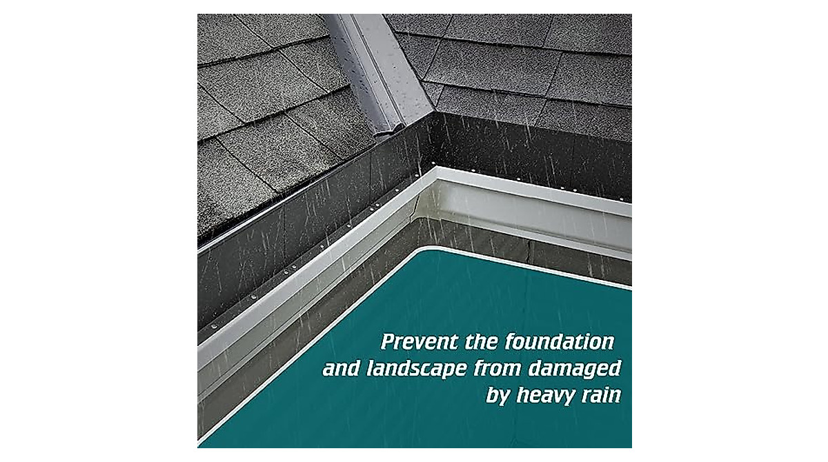 Daisypower 12 Pack Gutter Valley Splash Guards,Rainwater Roof Rain ...