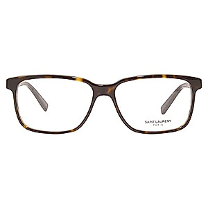 SAINT LAURENT SL-458 005 Eyeglasses Men's Havana/Silver Full Rim Square 58mm